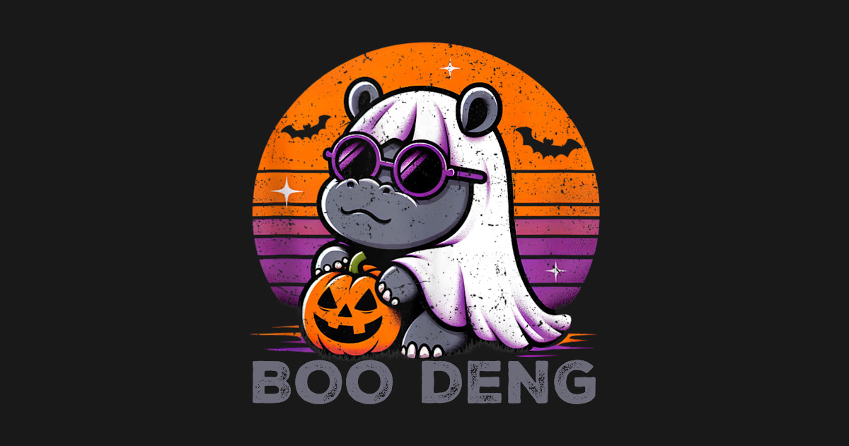 Halloween Moo Deng Baby Hippo Boo Deng - Boo Deng - T-Shirt | TeePublic