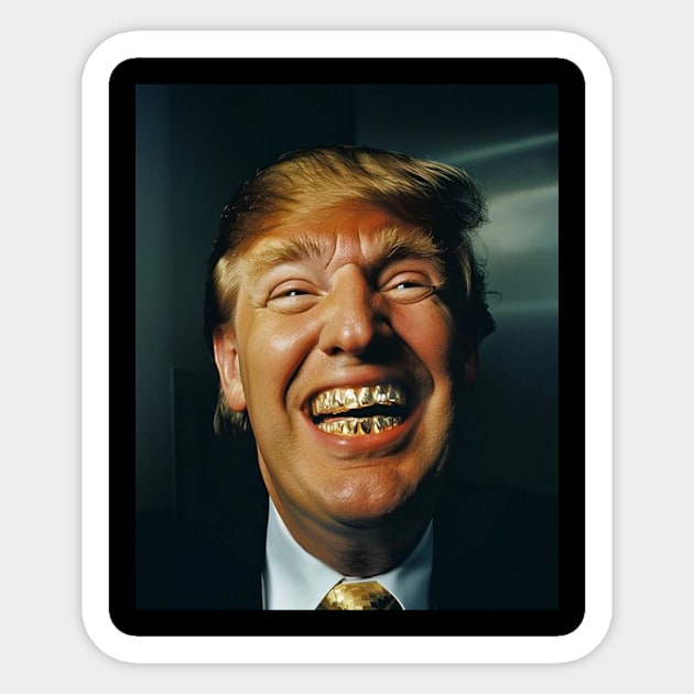 donald trump with grills - Donald Trump - Sticker | TeePublic