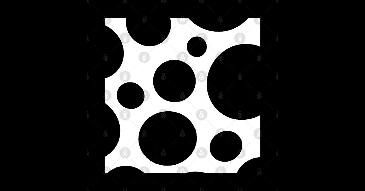 Black and White Circles and Dots - Circle - Sticker | TeePublic