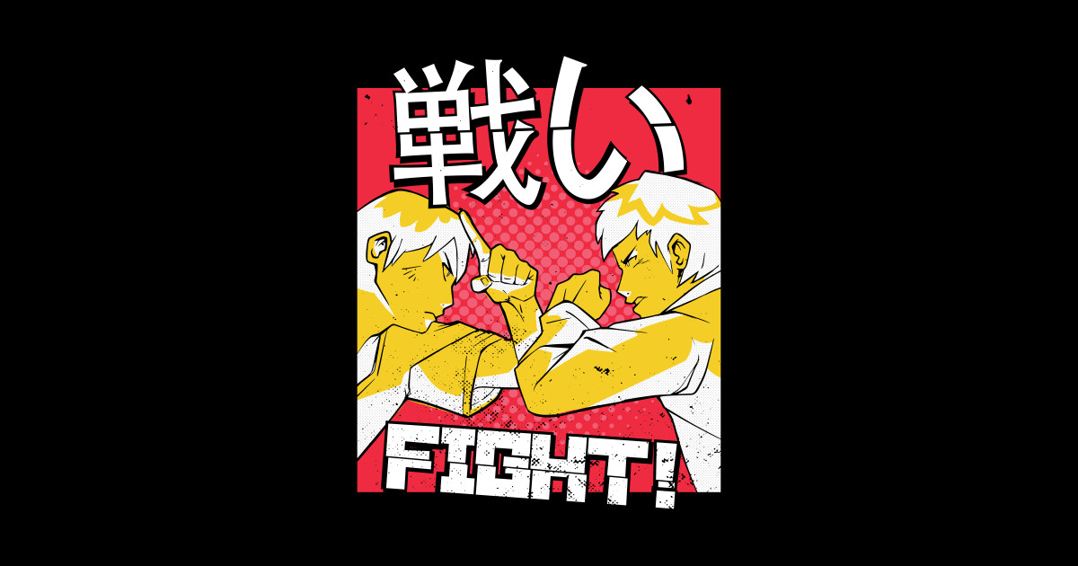 Anime boys Fight - Anime Boys - Sticker | TeePublic