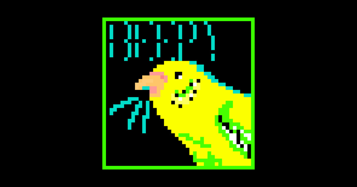 Budgie Beep Pixel - Budgie - Sticker | TeePublic