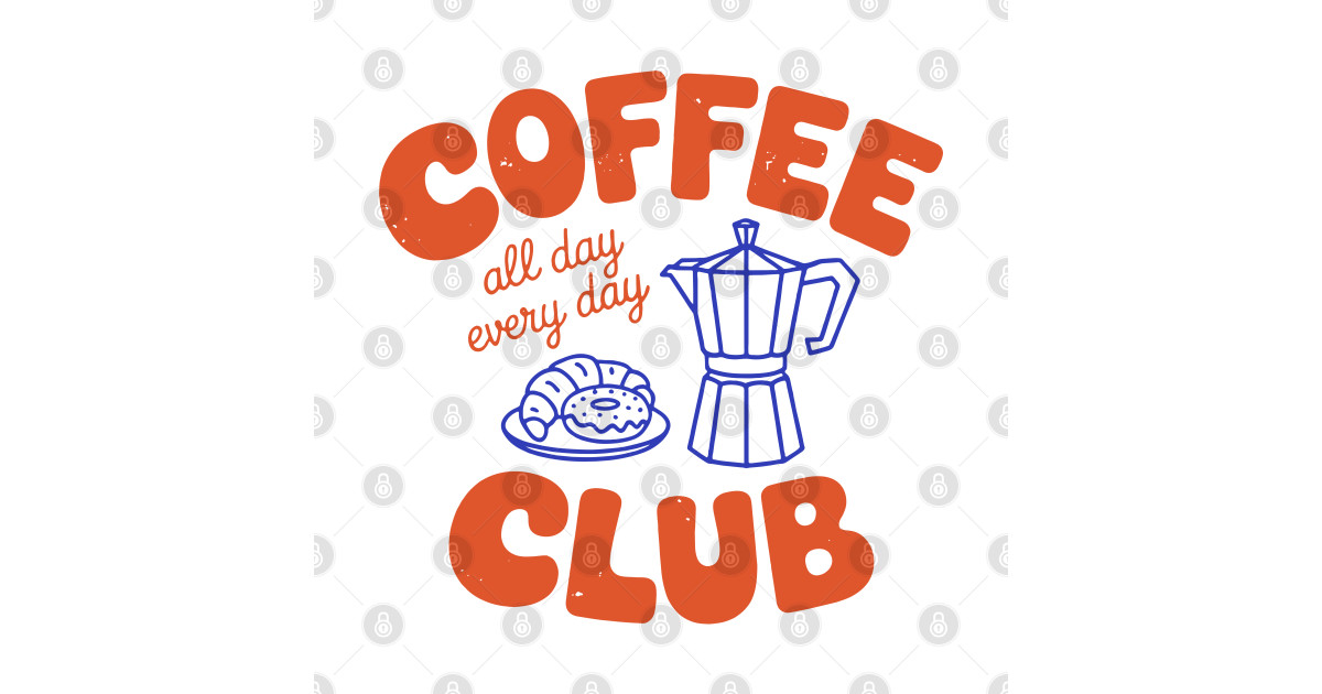Coffee Club Vintage Graphic - Coffee Club - T-Shirt | TeePublic