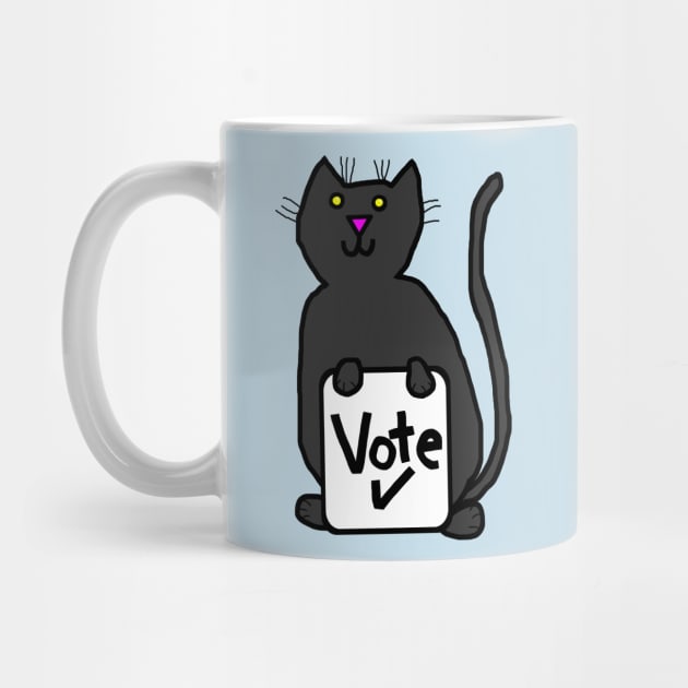 Cute Cat says Vote - Politics - Mug | TeePublic