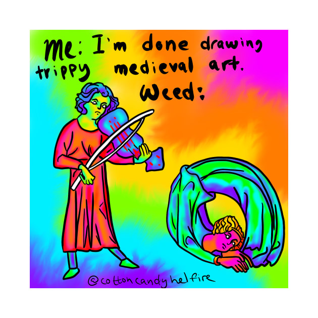 Trippy Weird Medieval Art 90s Retro Rainbow Frank Style - Lisa Frank ...