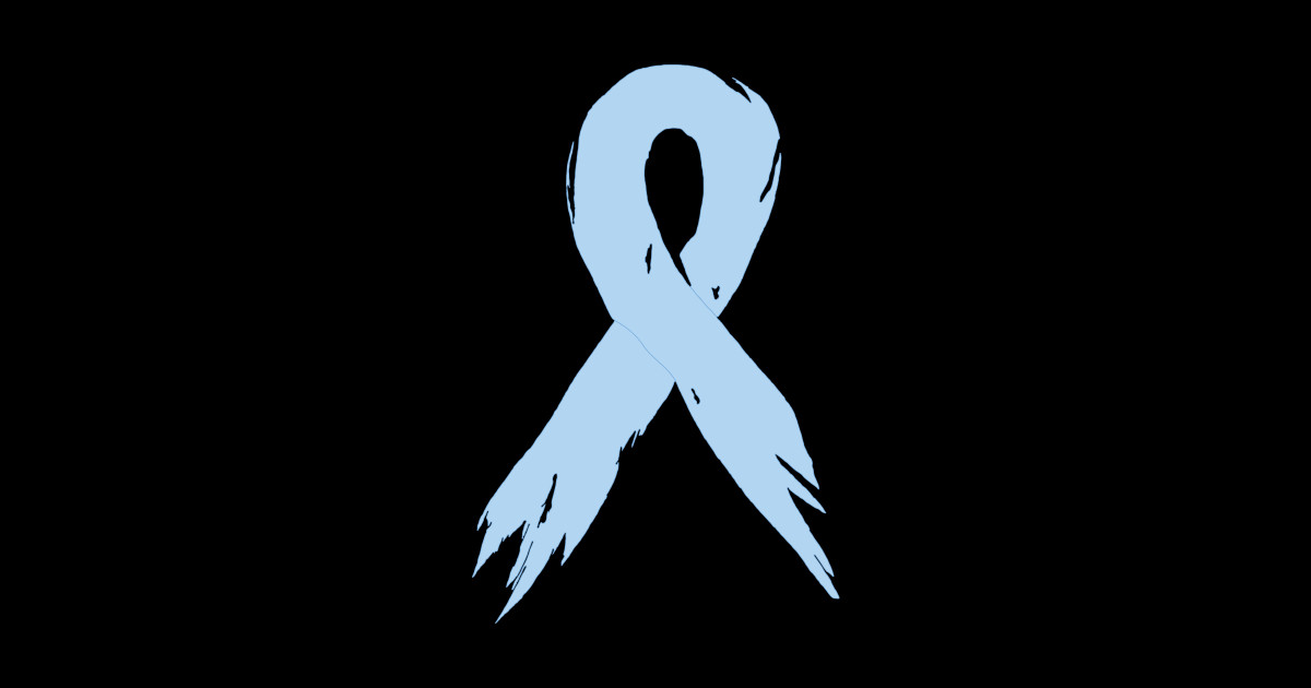 Battled Prostate Cancer Ribbon - Hand Drawn - Prostate Cancer - Sticker ...
