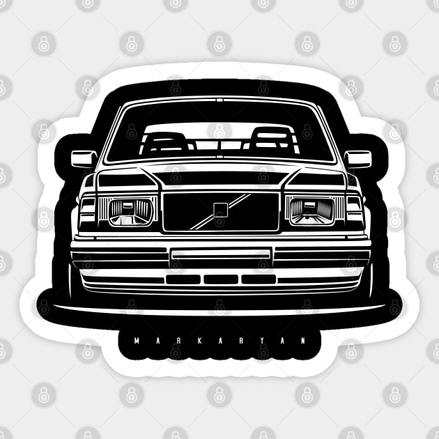 Swedish garage 240 4door - Volvo 240 - Sticker | TeePublic