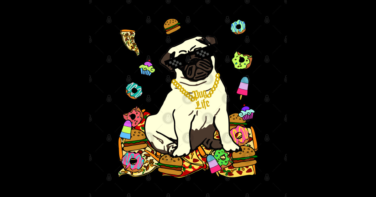 pug life - Pug Life - Sticker | TeePublic