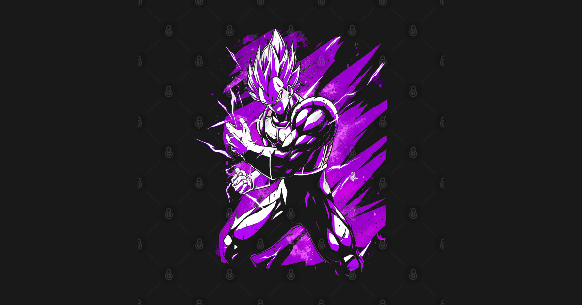 Vegeta Ultra Ego Purple Energy Fan - Vegeta Ultra Ego - T-Shirt | TeePublic