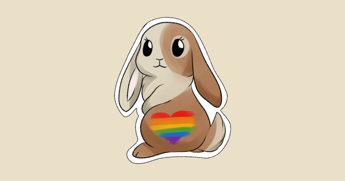 gay pride bunny - Lgbt - T-Shirt | TeePublic