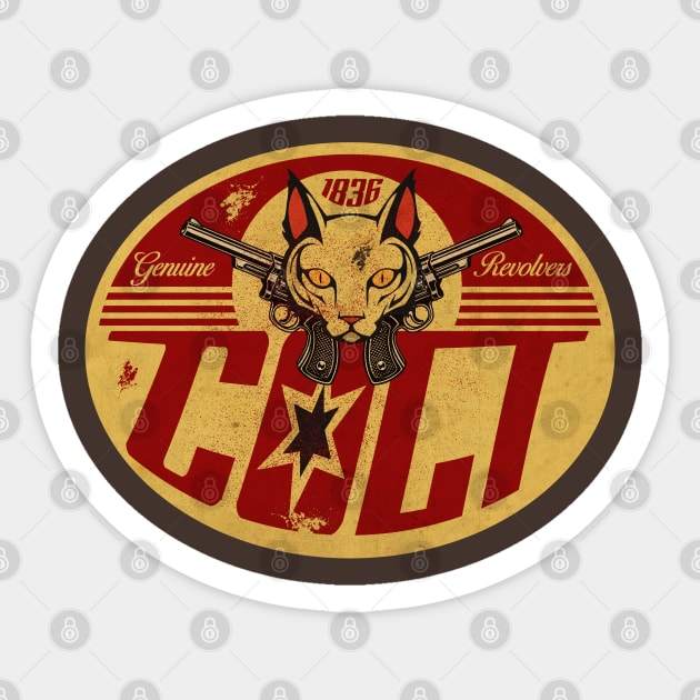 Vintage Revolvers Sign - Guns Lover Gift - Sticker | TeePublic