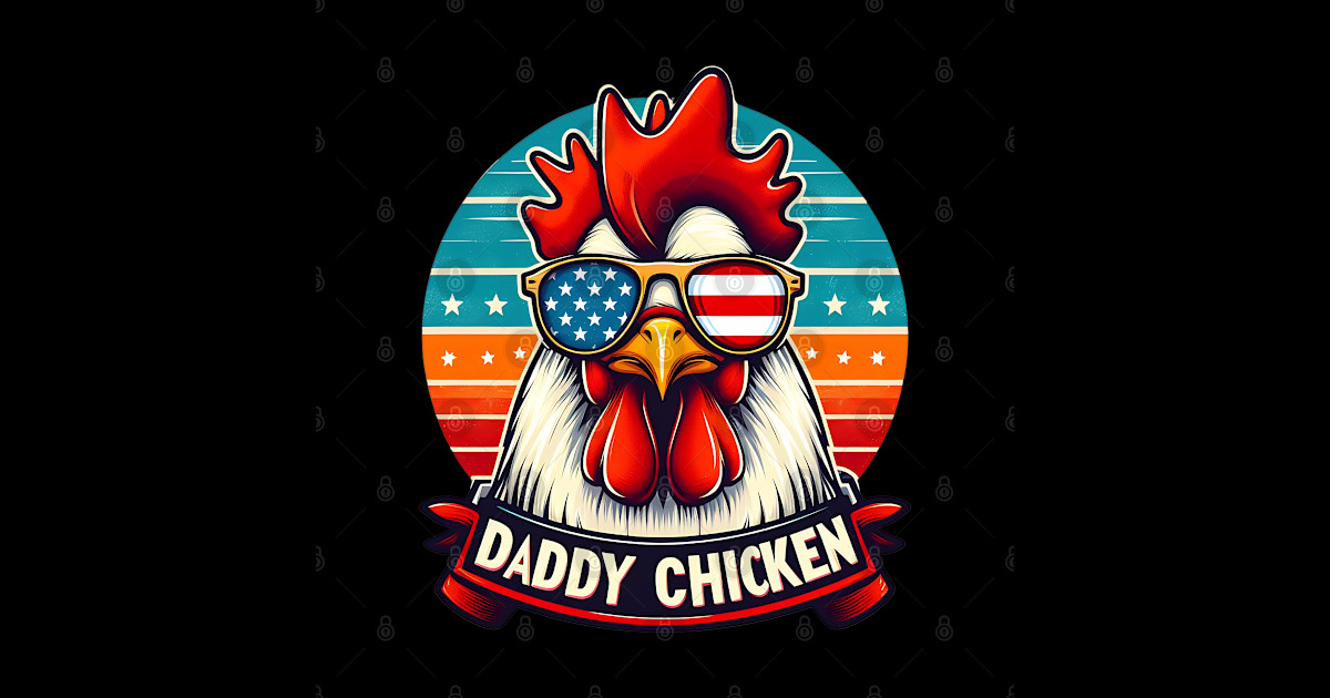 Father's day daddy chicken for kids men women - Daddy Gifts - Posters ...