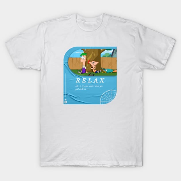 Phineas and Ferb chill out 01 - Relax - T-Shirt | TeePublic
