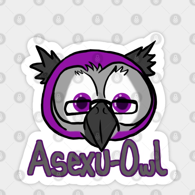Asexual Owl Pride - Asexual - Sticker | TeePublic