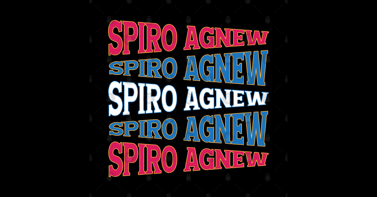 TEXT ART USA SPIRO AGNEW - Spiro Agnew - Sticker | TeePublic