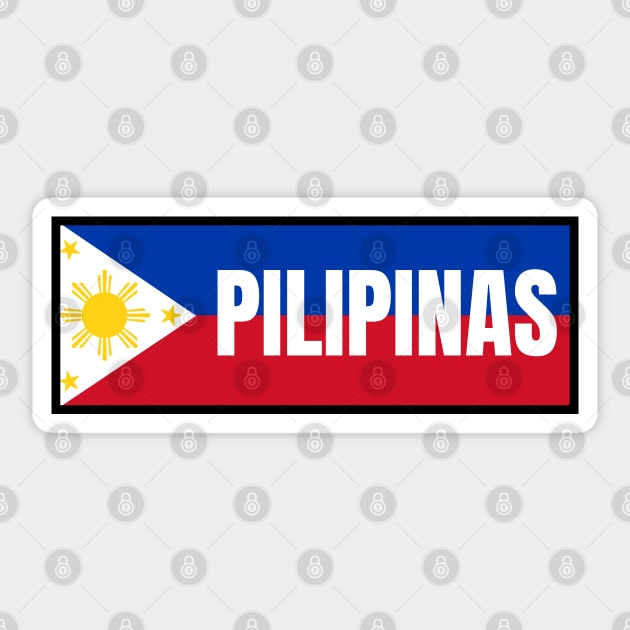Pilipinas in Philippine Flag - Pilipinas - Sticker | TeePublic