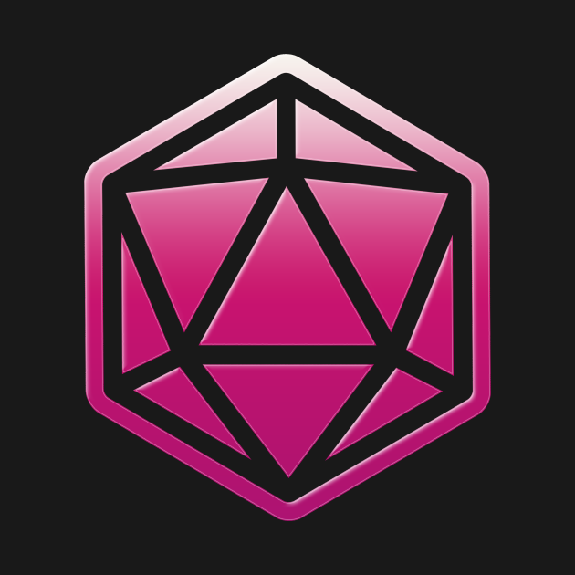 80s Retro D20 Neon Pink - Roleplaying - T-Shirt | TeePublic