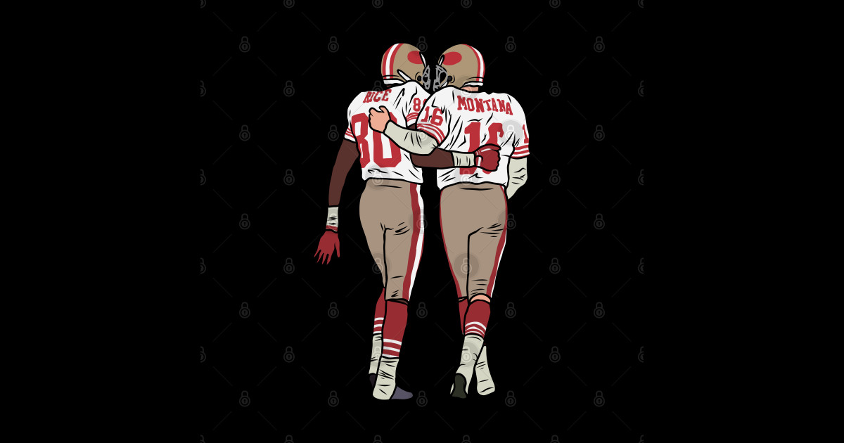 Jerry Rice and Joe Montana - Nfl - Sticker | TeePublic
