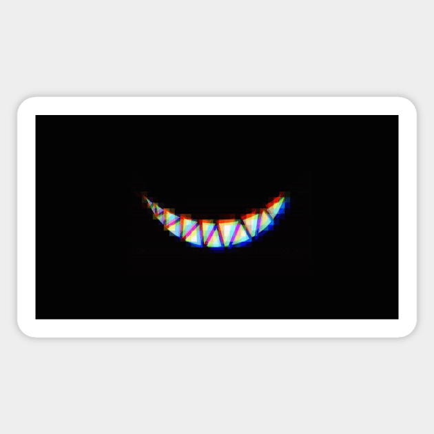 glitch scary smile - Glitch - Sticker | TeePublic
