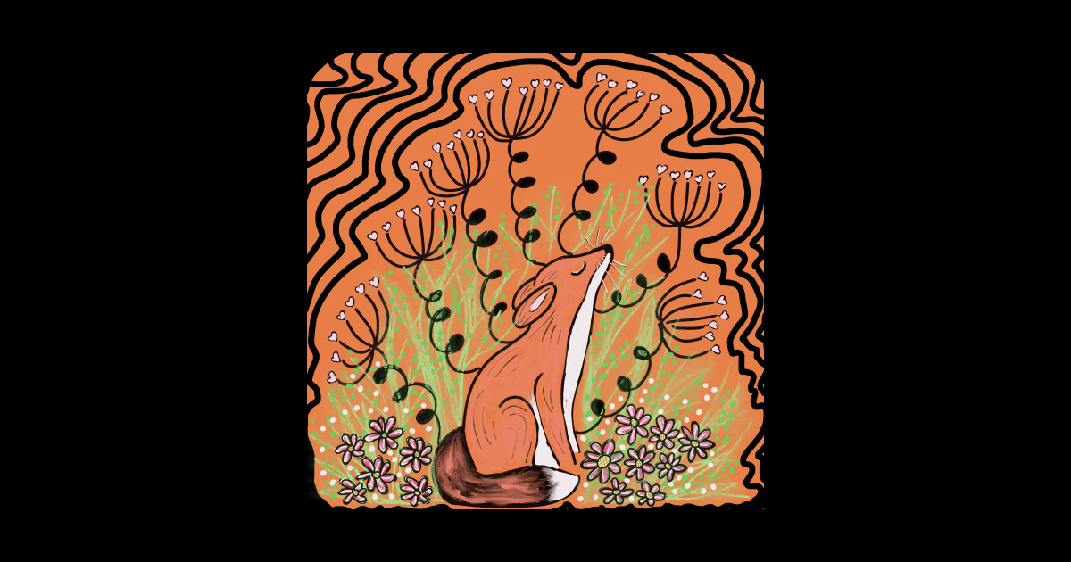 Cottagecore fox in nature - Cottage Core Fox With Plants - Shorts ...