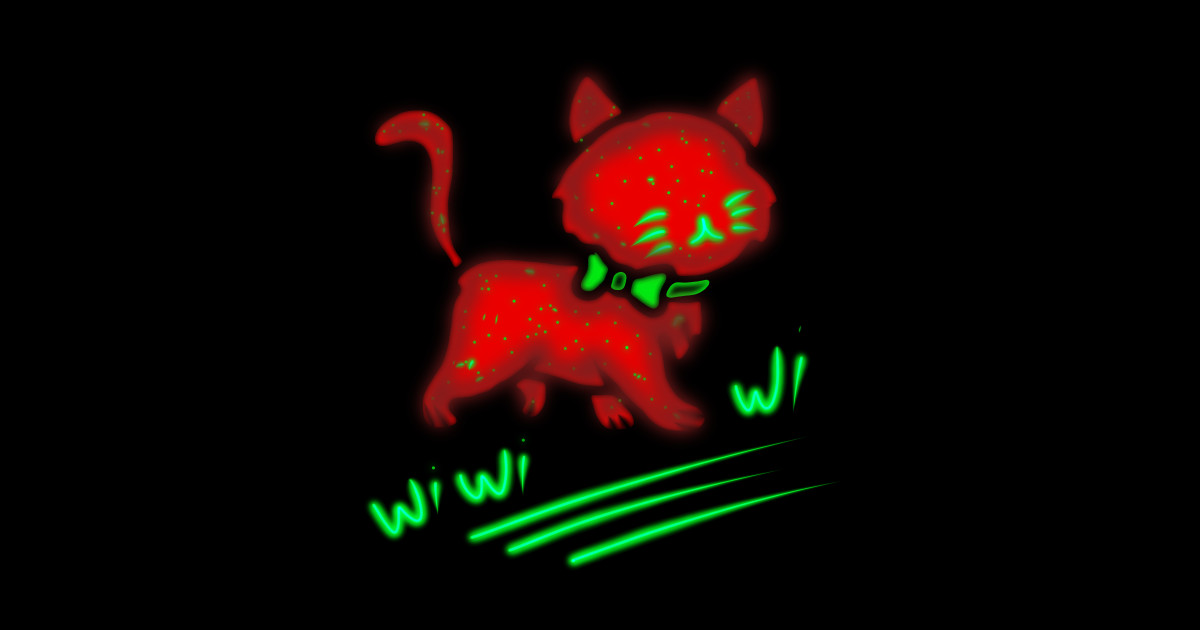 WiWiWi Neon Cat – Glowing Kawaii Style - Cats - Sticker | TeePublic