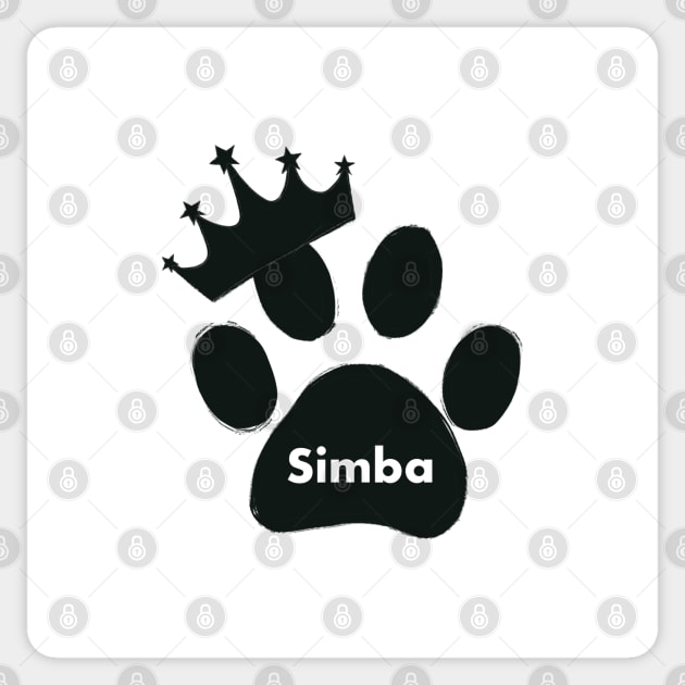 simba cat name made of hand drawn paw prints - Simba Cat Name Made Of ...