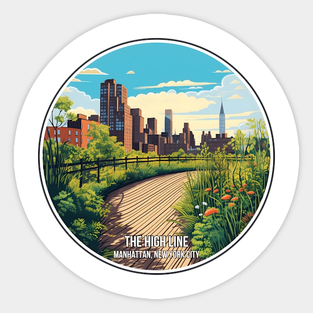 The High Line, Manhattan, NYC - The High Line - Sticker | TeePublic