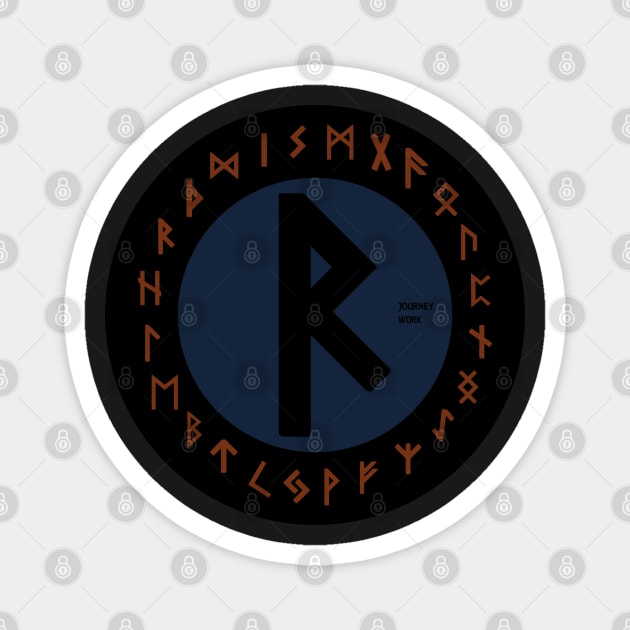 Blue Raidho Elder Futhark | Viking Rune Symbol - Viking Symbols ...