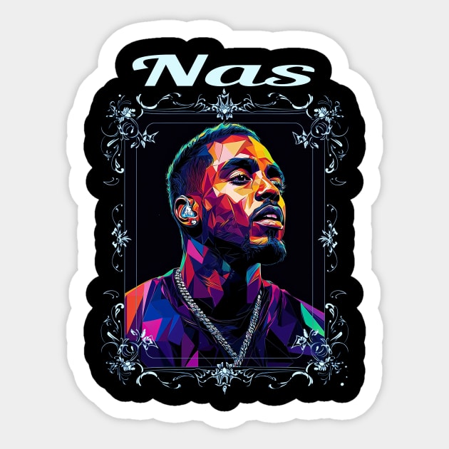NAS MUSICIAN FAN ART - Nas Musician Fan Art - Sticker | TeePublic