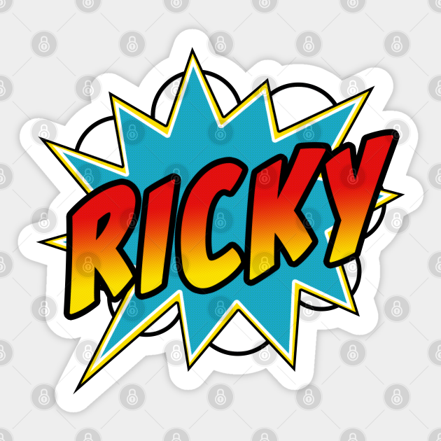 Boys Ricky Name Comic Book Superhero - Ricky Name - Sticker | TeePublic