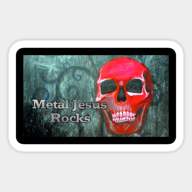 Metal Jesus Main Logo - Skull - Sticker | TeePublic