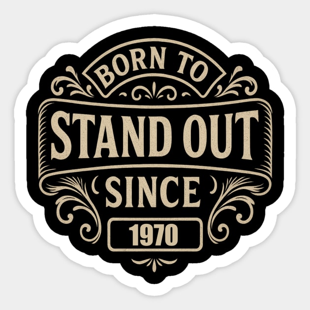 1970 Vintage Birthday - 1970 - Sticker | TeePublic