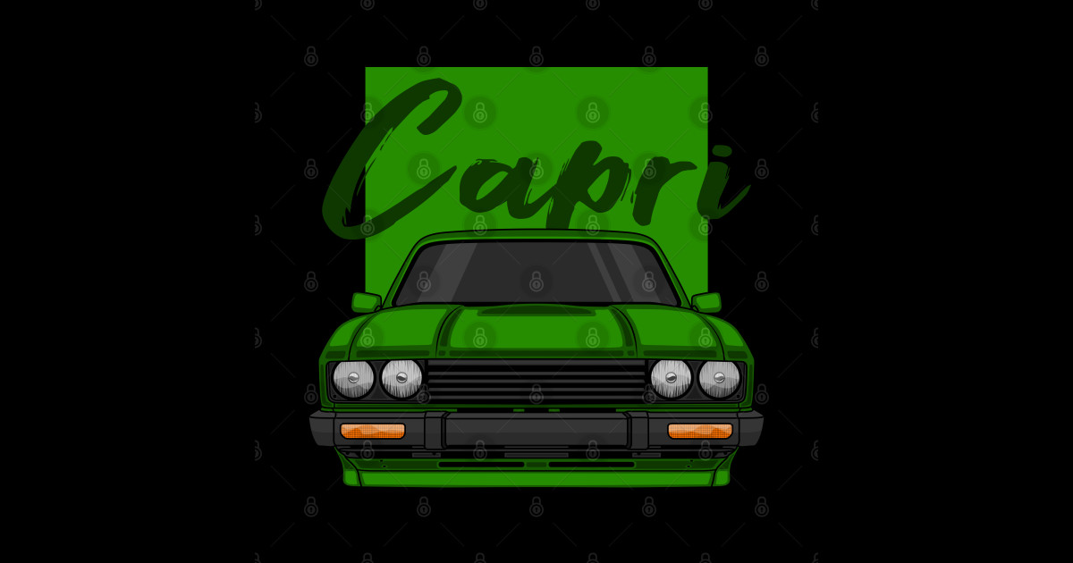 Front Green Capri MK3 Classic - Capri - Sticker | TeePublic