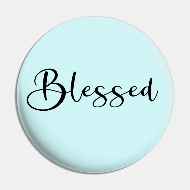 Blessed - Word Art in Black Color typography script - Bless - Pin ...