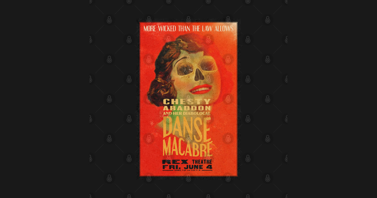 Danse Macabre spook show, satanic burlesque poster - Spook Show - T ...