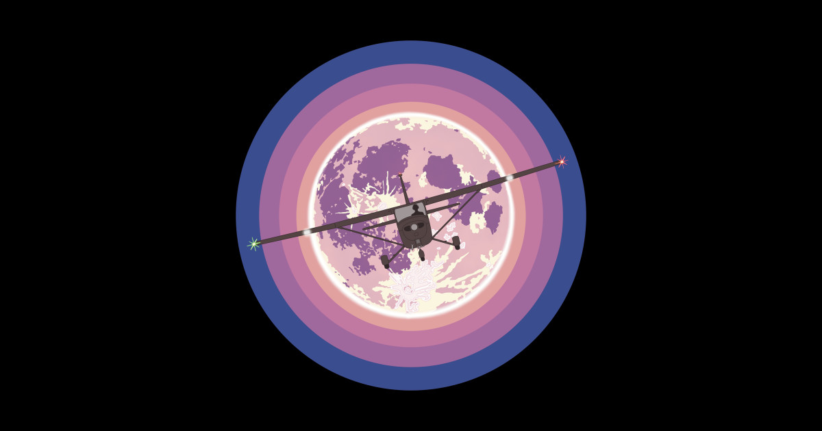 Cessna 172 Purple Moon - Pilot - Sticker | TeePublic