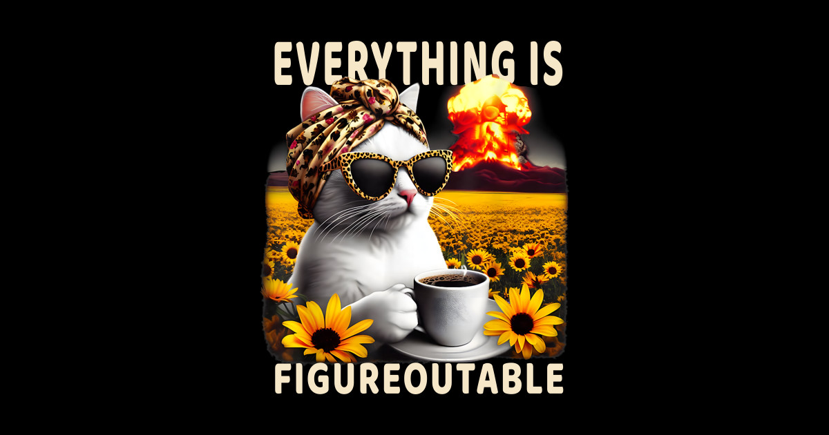 Everything Is Figureoutable Funny Cat Meme Motivation Quote - Everything Is Figureoutable Funny ...