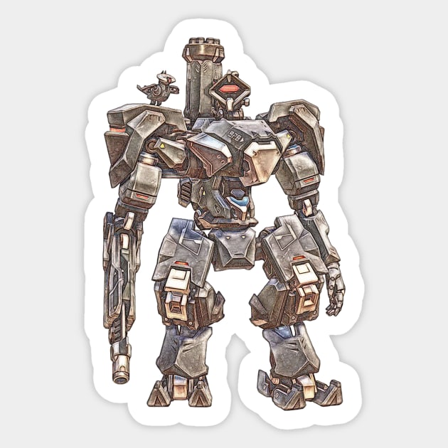 Overwatch Bastion Stealth Skin C - Overwatch - Sticker | TeePublic