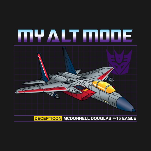 Transformers G1 Alt Mode F15 Starscream - Starscream - T-Shirt | TeePublic