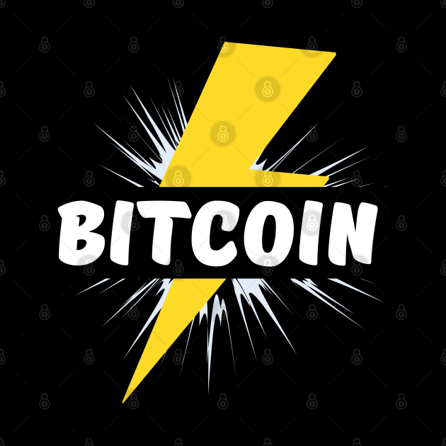 Bitcoin lightning strike - cryptocurrency - Bitcoin - Pin | TeePublic