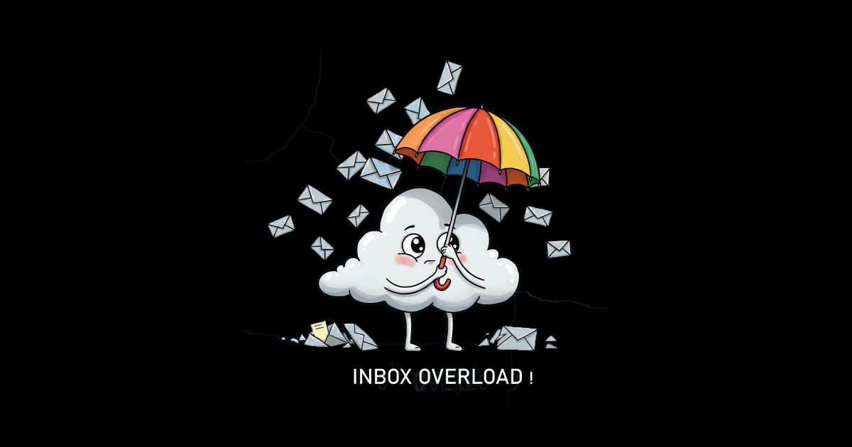 Inbox Overload - Umbrella - Sticker | TeePublic