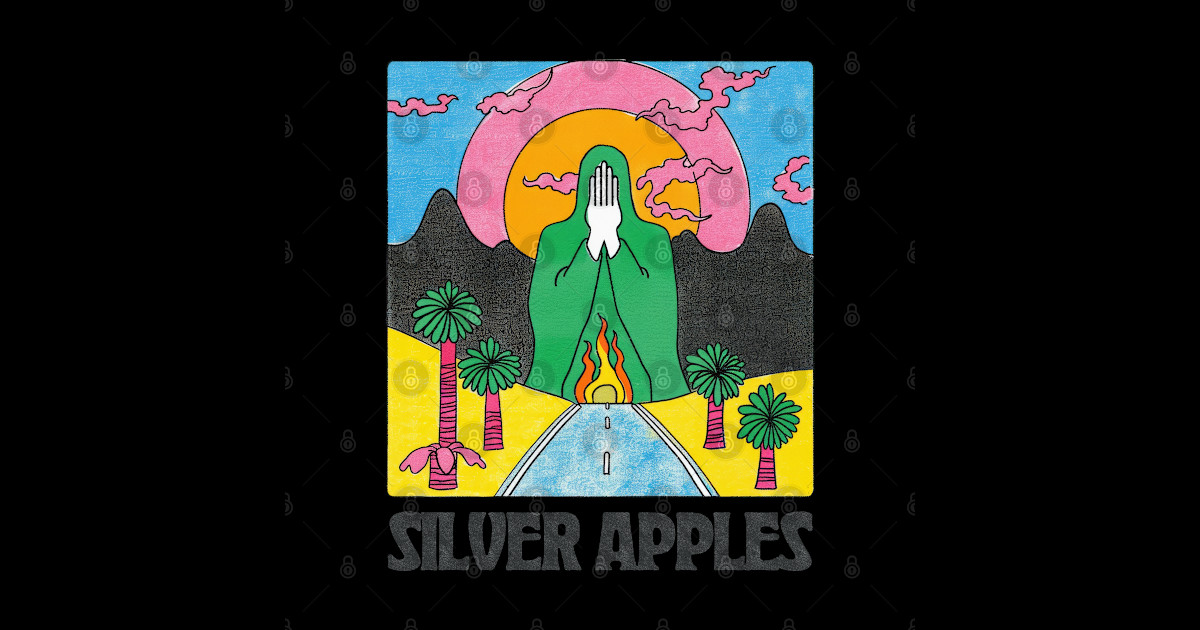 Silver Apples --- Original Fan Art - Silver Apples - Sticker | TeePublic