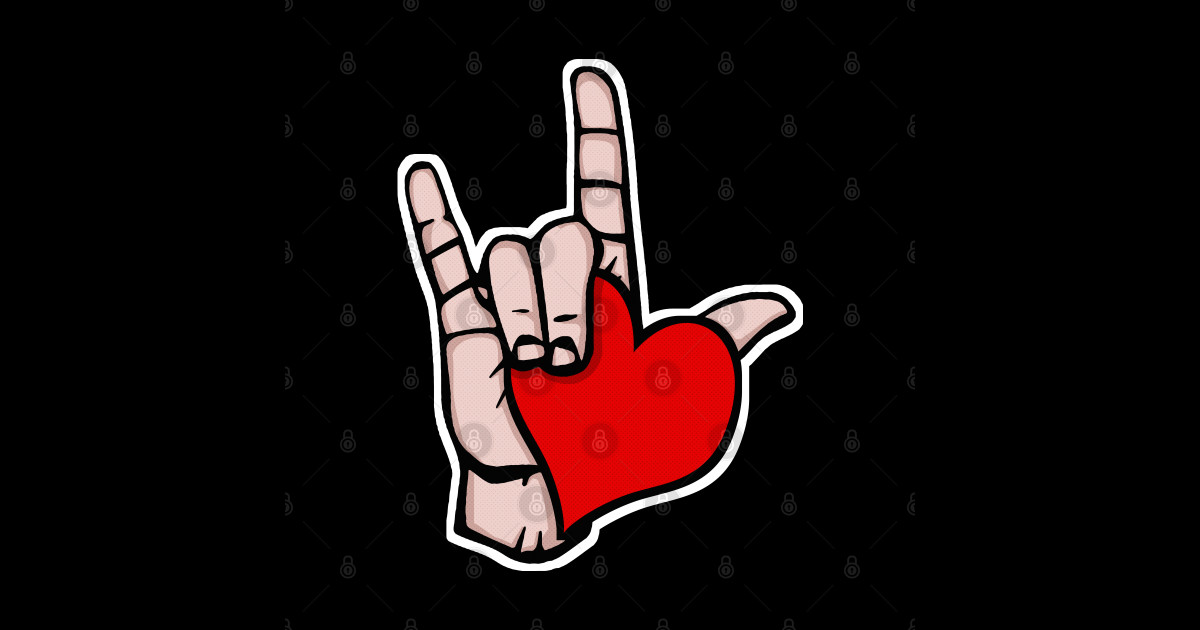 I Love You in American Sign Language #1 / Heart Design - American Sign ...