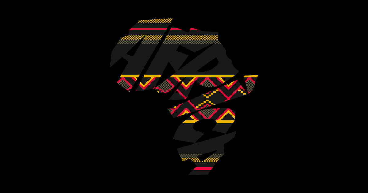Africa Map with Kente Pattern, African Style - Africa Map - Posters and ...