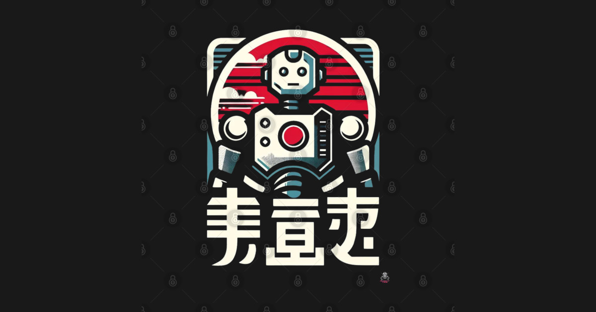 Epic Robot Samurai Tee - Traditional Meets Tech - Robot - T-Shirt ...