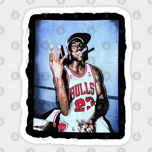 Michael Jordan 4 Champs - Michael Jordan - Sticker | TeePublic
