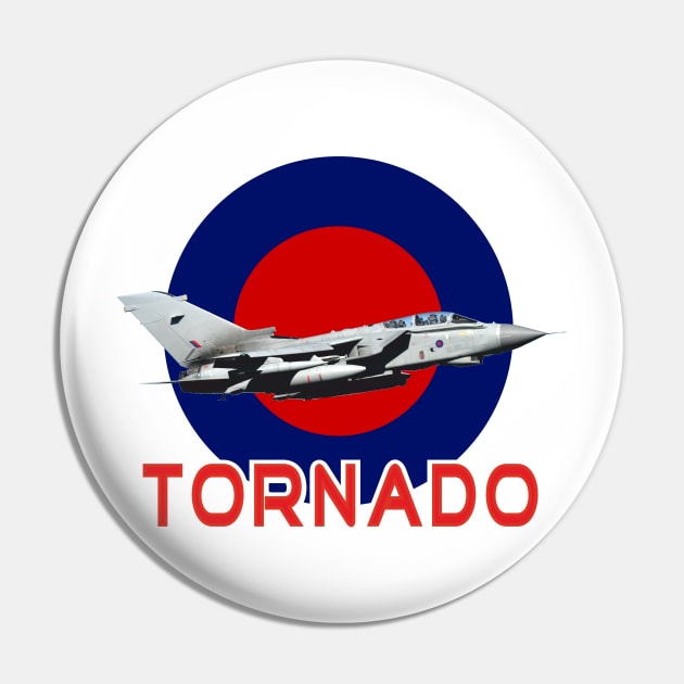 RAF Tornado aircraft in RAF Roundel - Strike Fighter - Pin | TeePublic