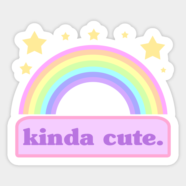 kinda cute. - Pastel - Sticker | TeePublic