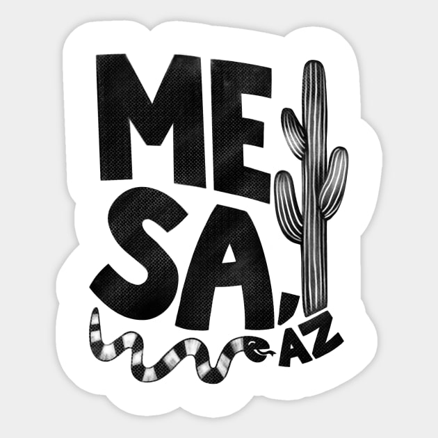 Mesa Vintage Type - Mesa Arizona - Sticker | TeePublic