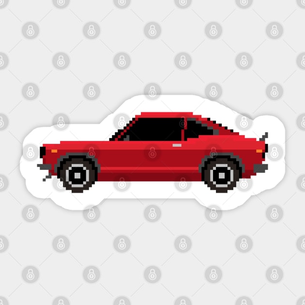 Mazda Rx3 Pixelart - Car - Sticker | TeePublic
