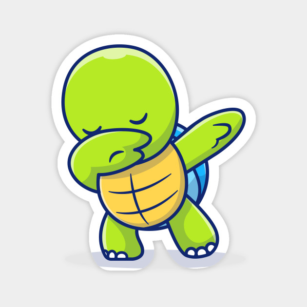 Cute Turtle Dabbing Cartoon Illustration - Cute Turtle Dabbing Cartoon ...